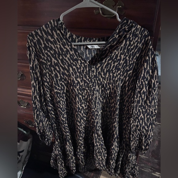 Zara | Dresses | Zara Leopard Print Dress | Poshmark